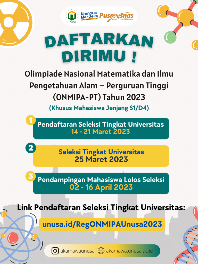 Olimpiade Nasional MIPA Tahun 2023 – Akademik dan Kemahasiswaan